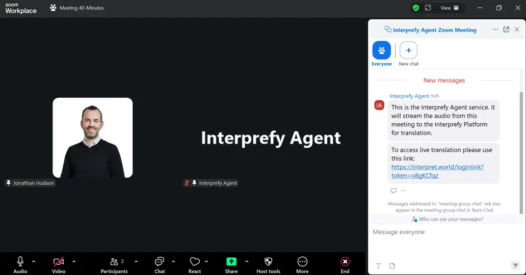 Interpretation and Live Translation for Zoom | Interprefy